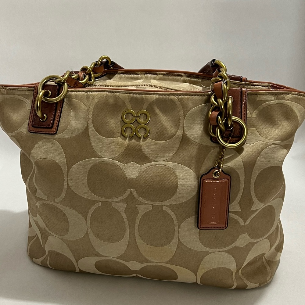 Coach Op Art Signature Toto Handbags - Gem